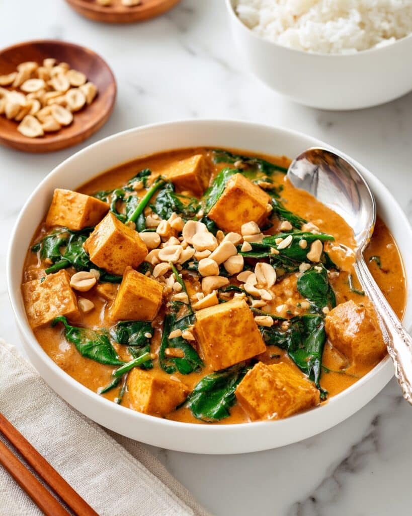 Swimming Rama Tofu with Spicy Peanut Curry – Vibrant Vegan Delight