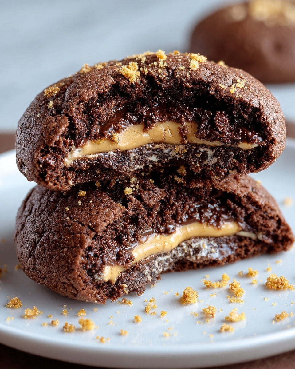 Biscoff Stuffed Chocolate Cookies: Irresistibly Soft & Gooey