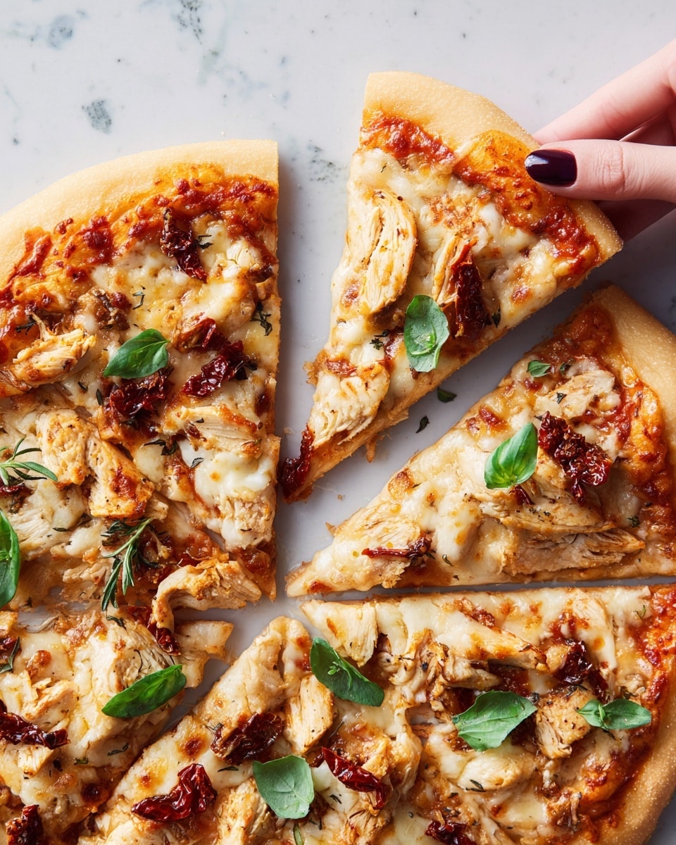 Marry Me Chicken Pizza: Delicious Creamy Chicken & Sun-Dried Tomato Slice